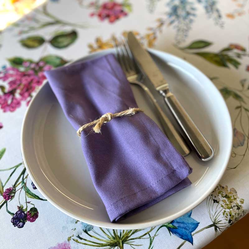 Violet Cotton Napkins | Stylish Contemporary Colour | Quality